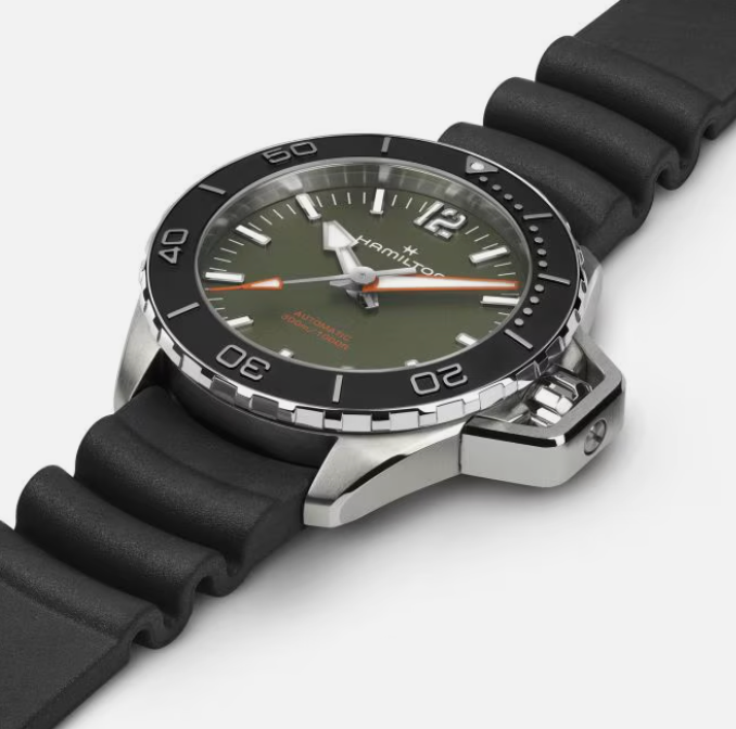 Hamilton Khaki Navy Frogman Automatic Black Strap H77455360 – Matheu's