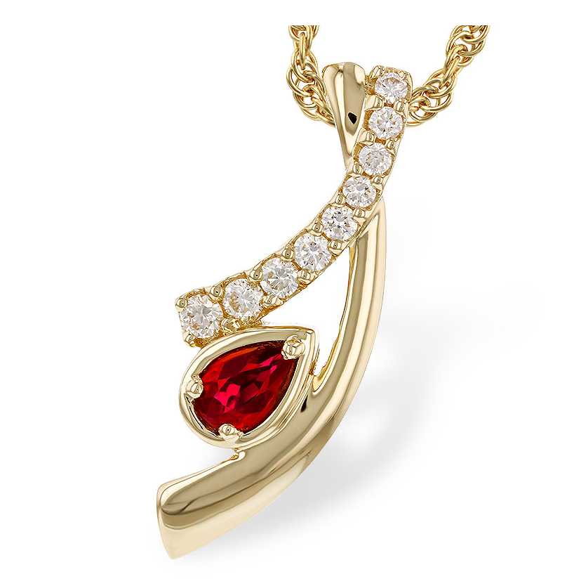 Allison Kaufman White Gold Ruby Necklace N8680 – Matheu's